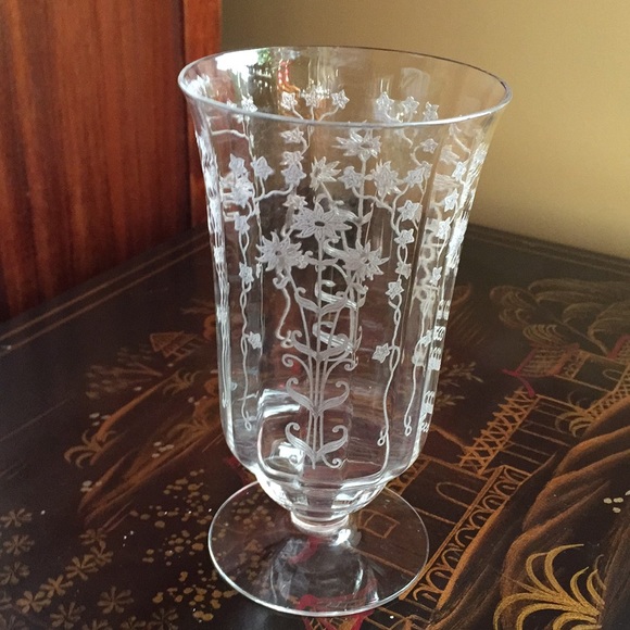 Accents | Etched Crystal Vase | Poshmark